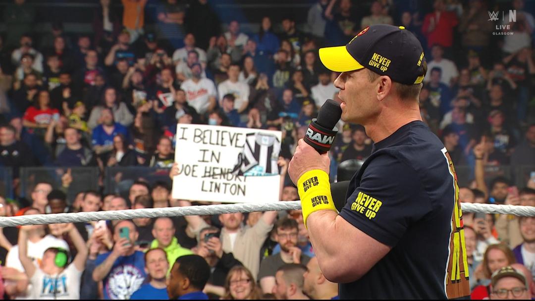 Fan Brings 'I Believe In Joelinton' Sign To WWE Raw
